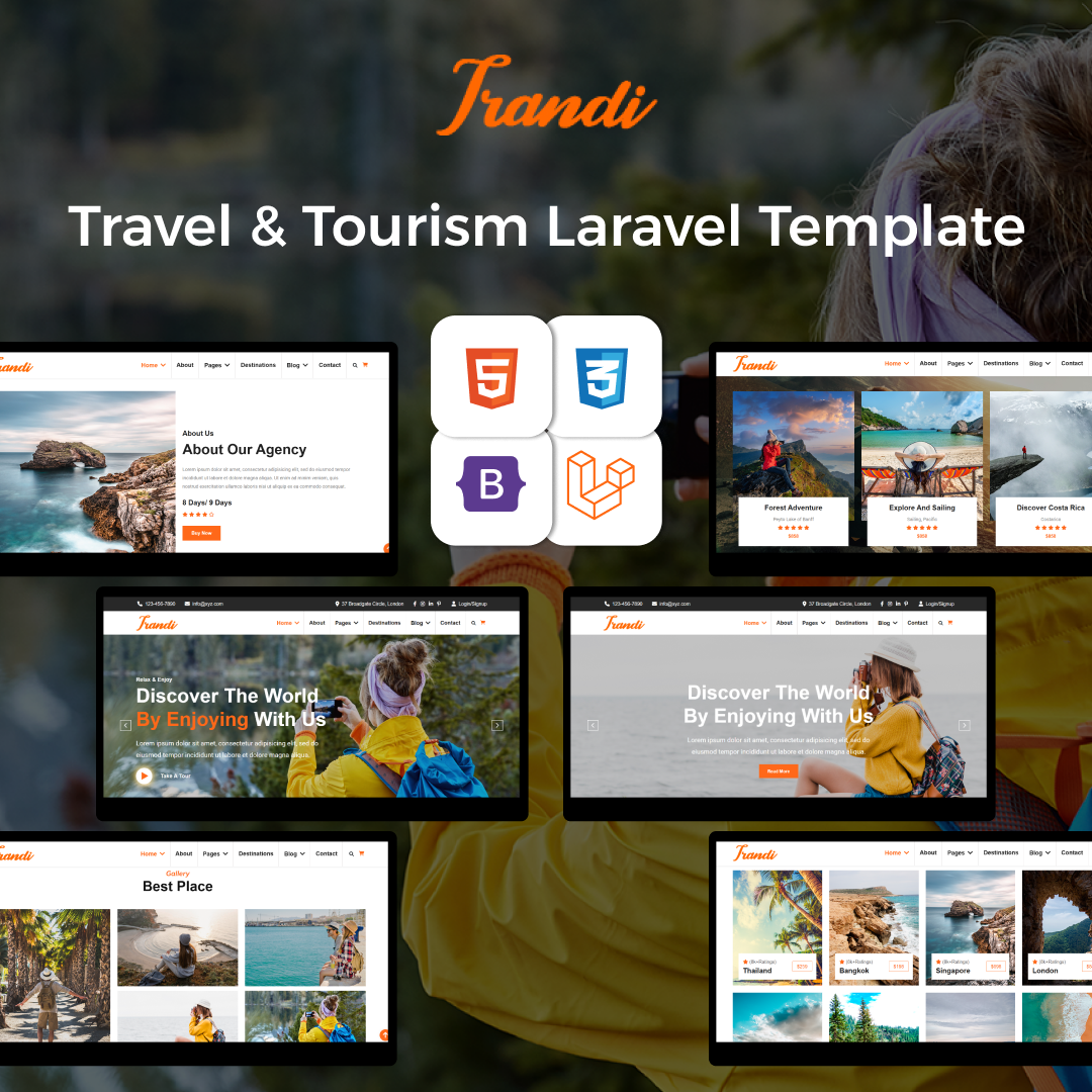 Trandi – Travel & Tourism Laravel Template